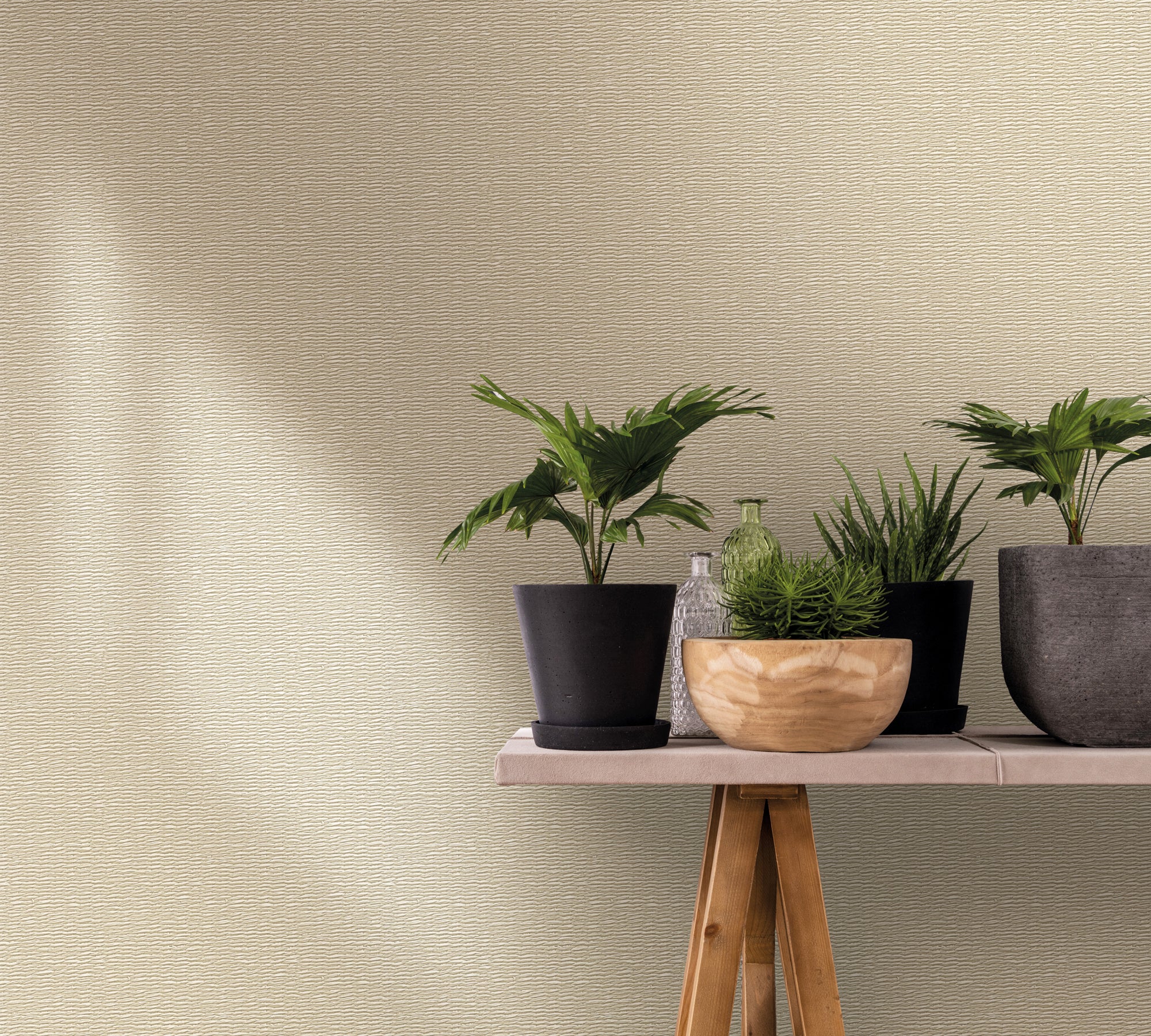 Cream Textured Wallpaper – Perfect for Modern Living Room Decor